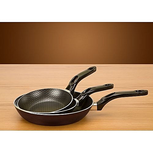 سعر Trueval Teflon Fry Pan Set - 3 Pcs - Burgundy فى مصر | جوميا مصر ...