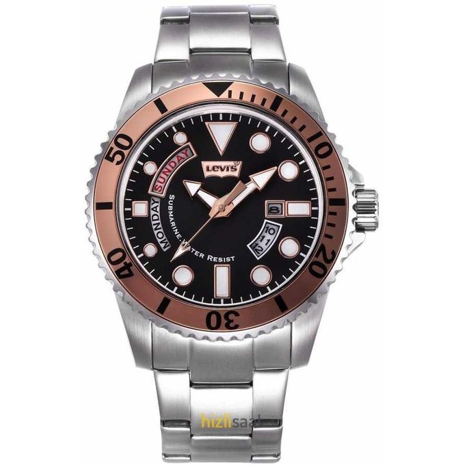 سعر Levi's watches LTJ 1203 Stainless Steel Watch for Men - Silver فى ...