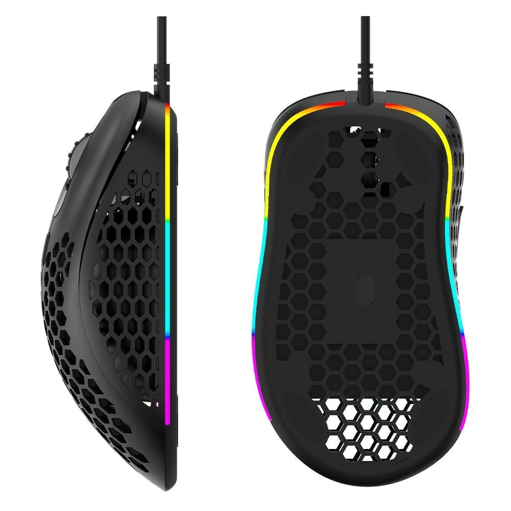 Aula F810 RGB Honeycomb USB Backlit Gaming Mouse -7 Button Macro ...