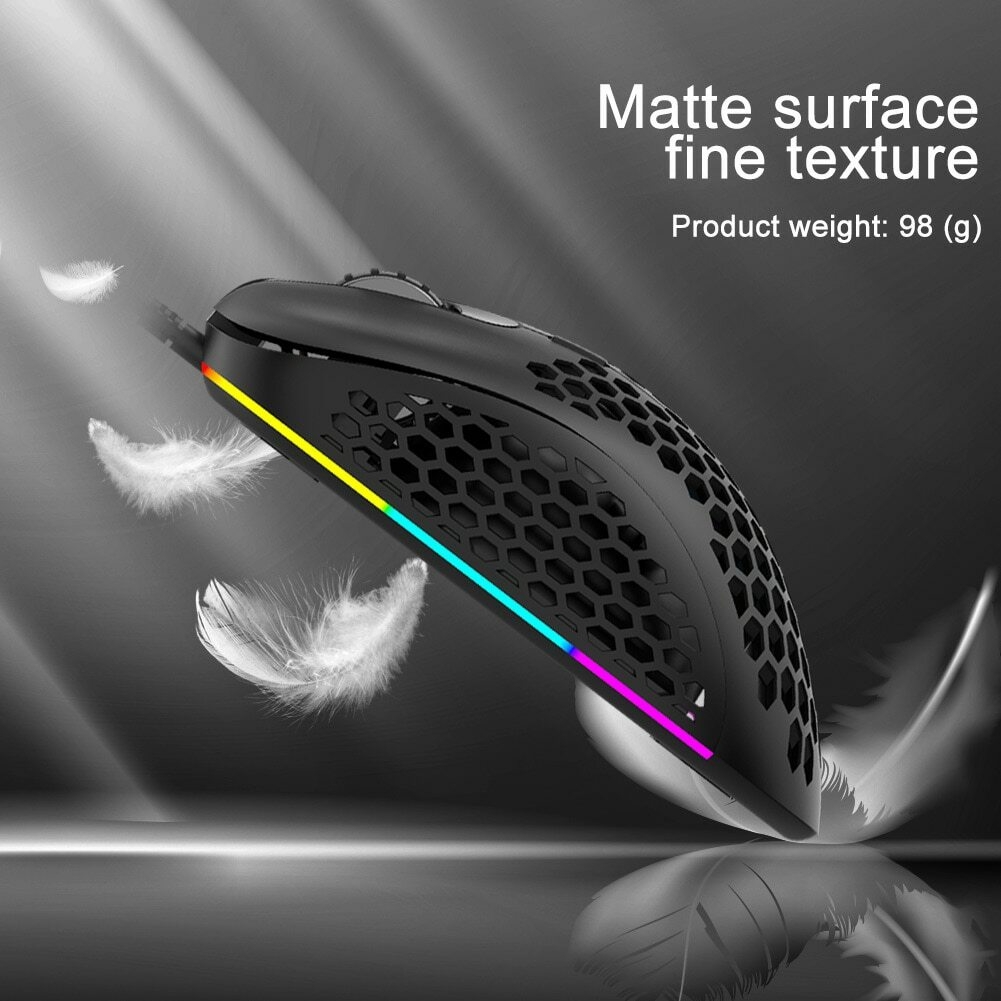 Aula F810 RGB Honeycomb USB Backlit Gaming Mouse -7 Button Macro ...