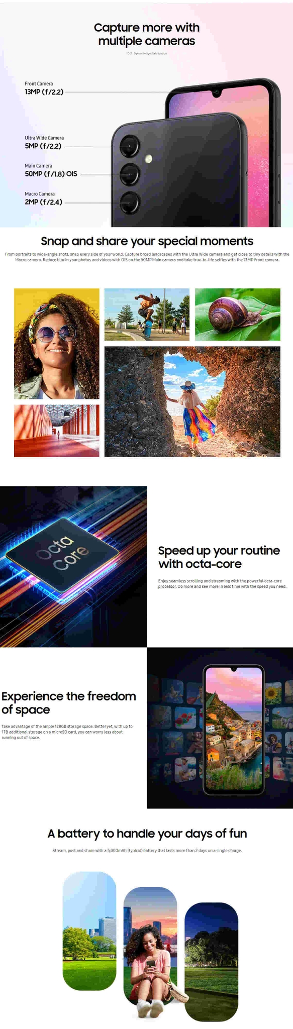 Samsung Galaxy A24 Dual SIM 128GB, 6GB RAM, 4G LTE - Black price in Egypt | Jumia Egypt | kanbkam