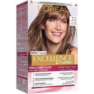 Excellence Crème Permanent Hair Color 7.1 Ash Blonde