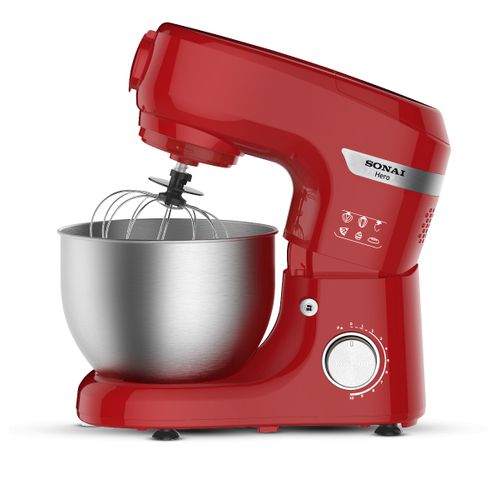 سعر Sonai Stand Mixer-Hero -1000W - 10 Speeds 5.5L Splash Guard - Red ...