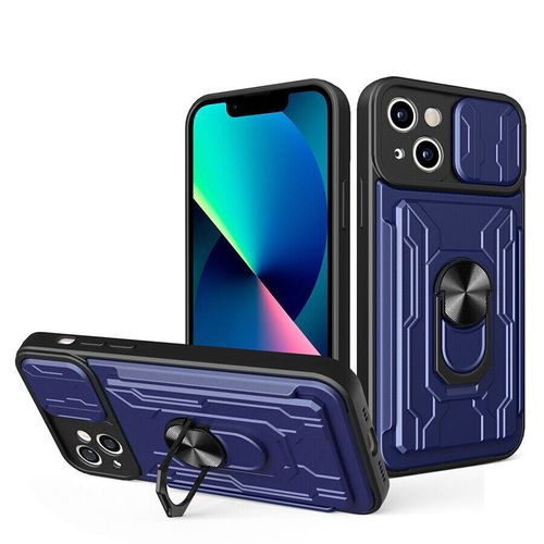 سعر Iphone 13 Full Protection Case With Card Bag, Metal Ring & Slider ...