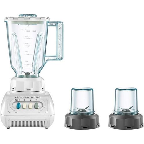 Electric Blender 1.5 Liters, 250 Watts, with 2 Mills, White