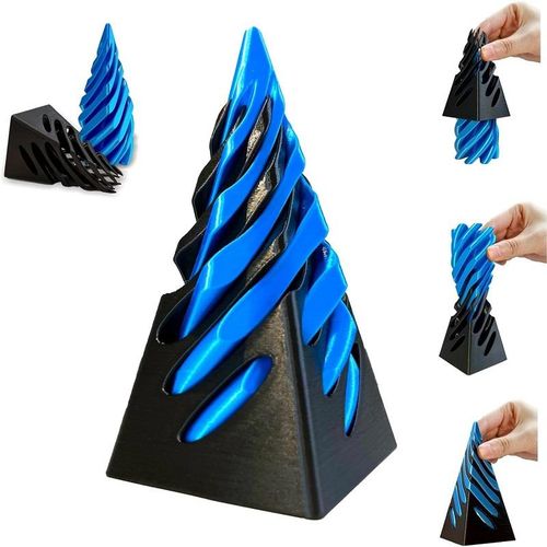 Generic Impossible Pyramid Passthrough Sculpture-3D Printed Spiral Cone ...