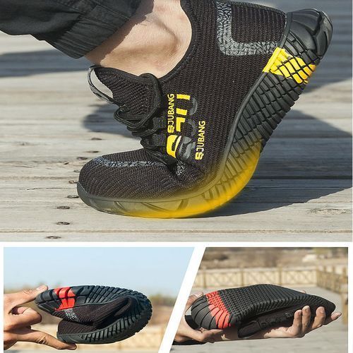 Fashion Work Safety Shoes For Men Breathable Air Mesh Work Boots @ Best ...