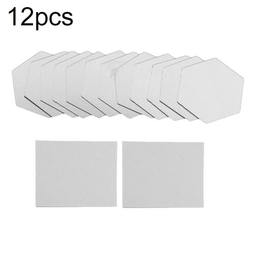 تسوق 12pcs Hexagonal Self Adhesive Mirror Effect Wall Silver اونلاين