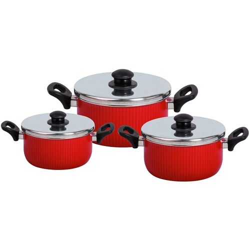 سعر Trueval Classic Cookware Set With Lid - 6 Pcs - Size 24 - 26 - 30 ...