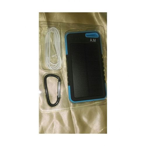 باور بانك Generic A.M 5000mAh Solar Power Bank - Blue & Black جنيه 295 ...