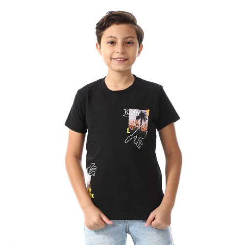 Andora Boys Black Printed Padges Tees Best Price Online Jumia Egypt