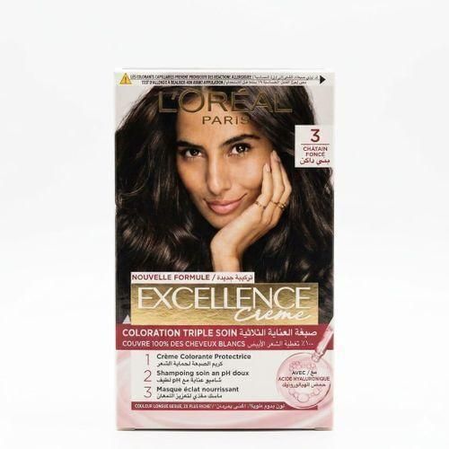 Excellence Crème Permanent Hair Color 3 Dark Brown