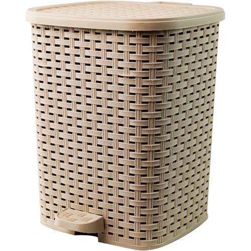 2 Piece Greeny Trash Can Size (3) 23 Liter Beige Pedal - El