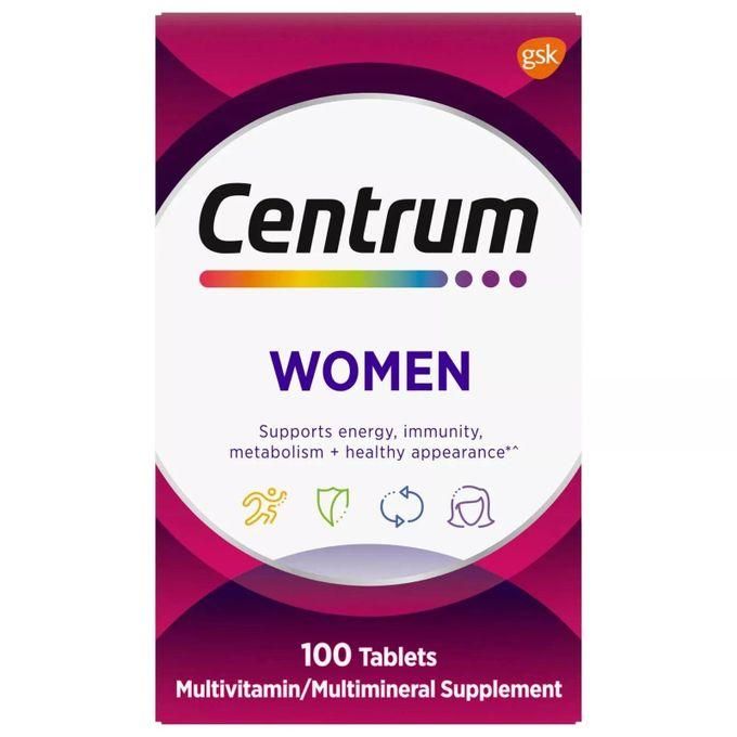 Multivitamin / Multimineral Supplement 100 Tablets For Women - Centrum ...