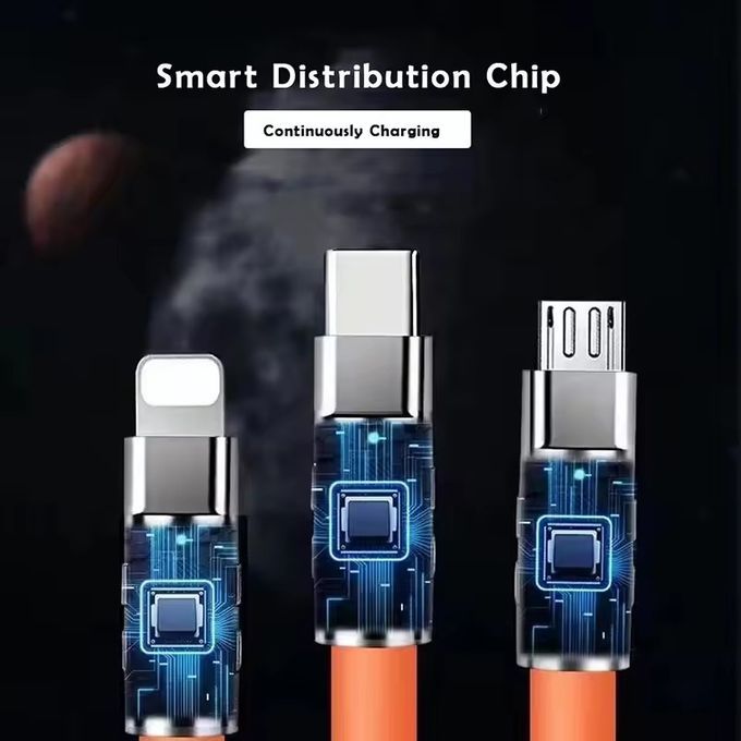 Charging Cable 3 In 1 (Type-C, Lightning, And Micro USB) - Generic ...