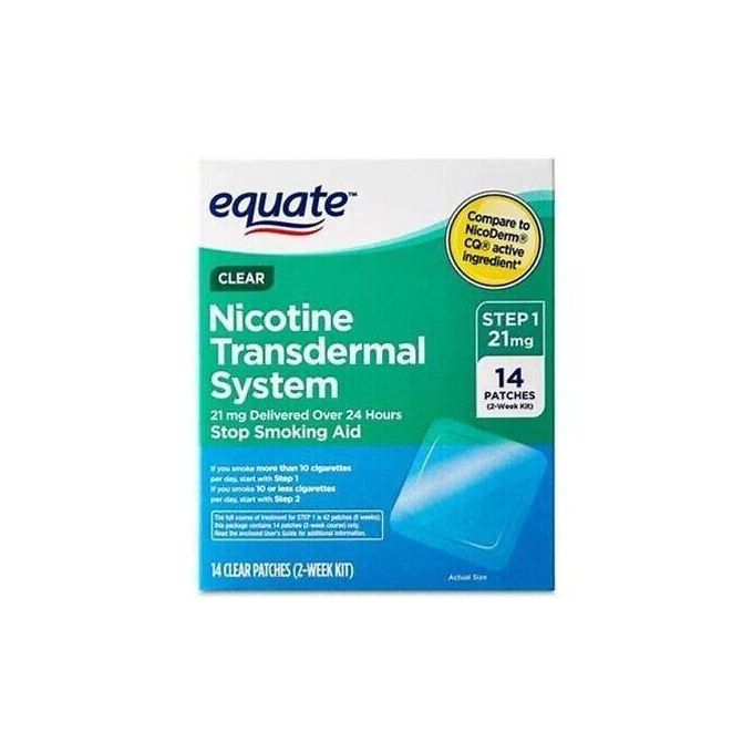 Nicotine Transdermal System Step 1 Clear Patches, 21 Mg, 14 Patch ...