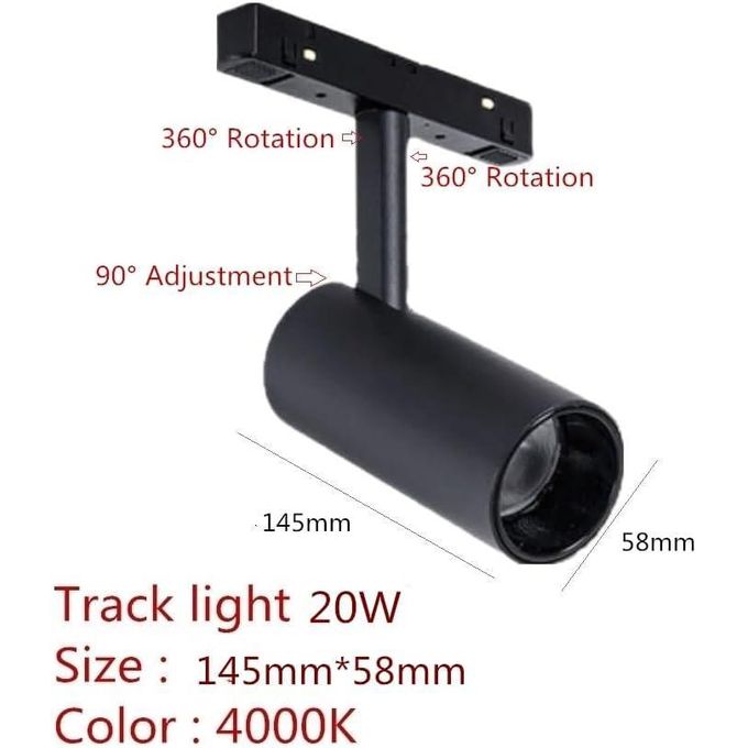Magnetic track light system magnet ceiling recessed
