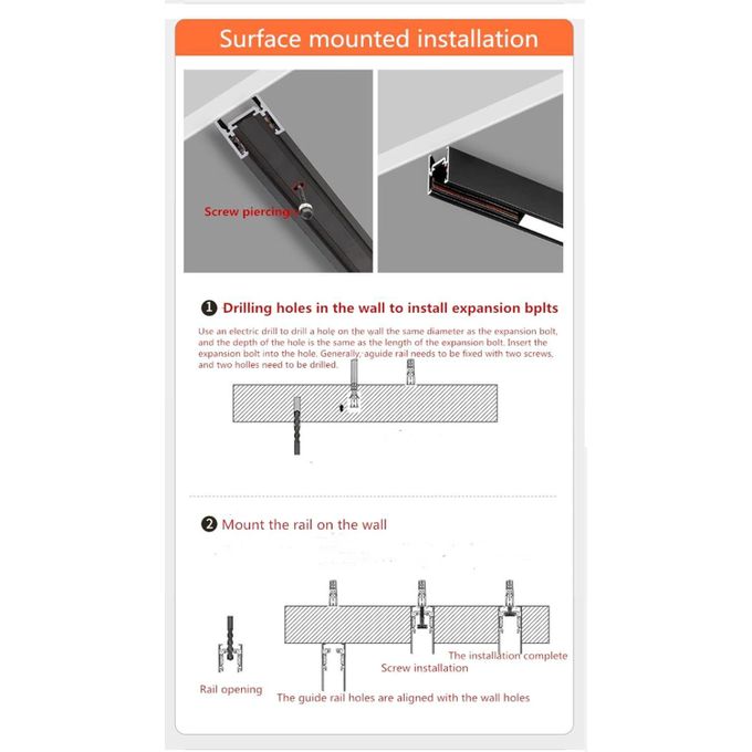 Magnetic track light system magnet ceiling recessed