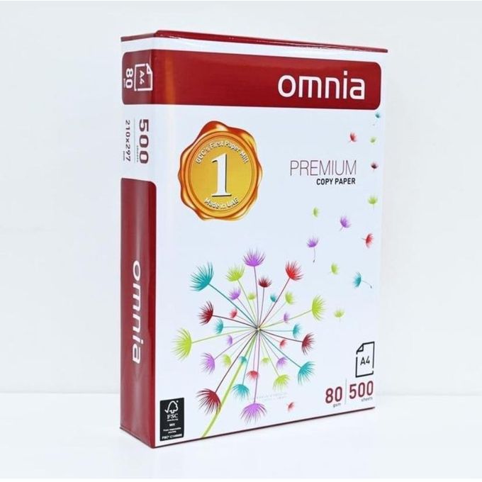 A4 Print And Copy Paper - 80G - 500 Sheets - Super White - Omnia ...