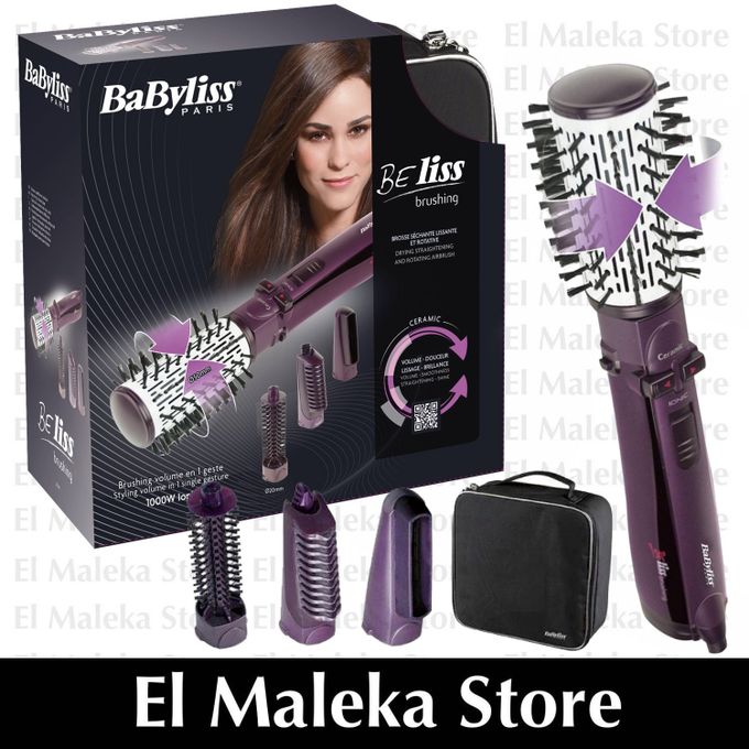 Babyliss 2736SDE BeLiss Ionc Brushing Rotating Brush With 4 Attachments ...