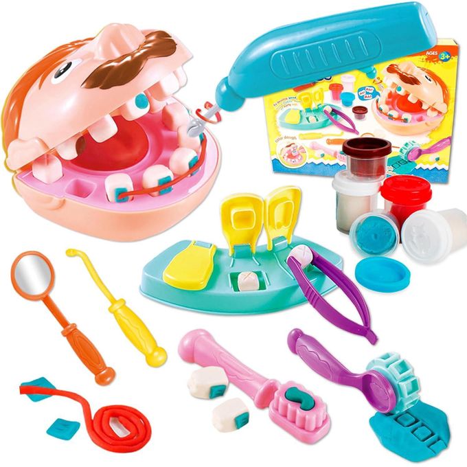 Play Dough Dentist Set Doctor Playdough Kit Drill and Fill Play Dough ...