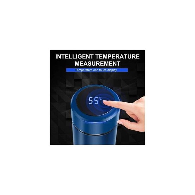 Stainless Steel Water Thermal Flask With Lcd Touch Screen - Blue ...