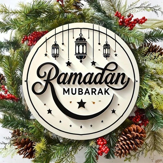 Ramadan Decor Circle "Ramadan Mubarak" Ramadan Circle with