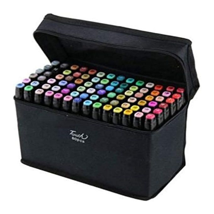 80 Colors (Touch)-5 Alcohol Graphic Pen Manga Graphic W/bag Art Twin ...