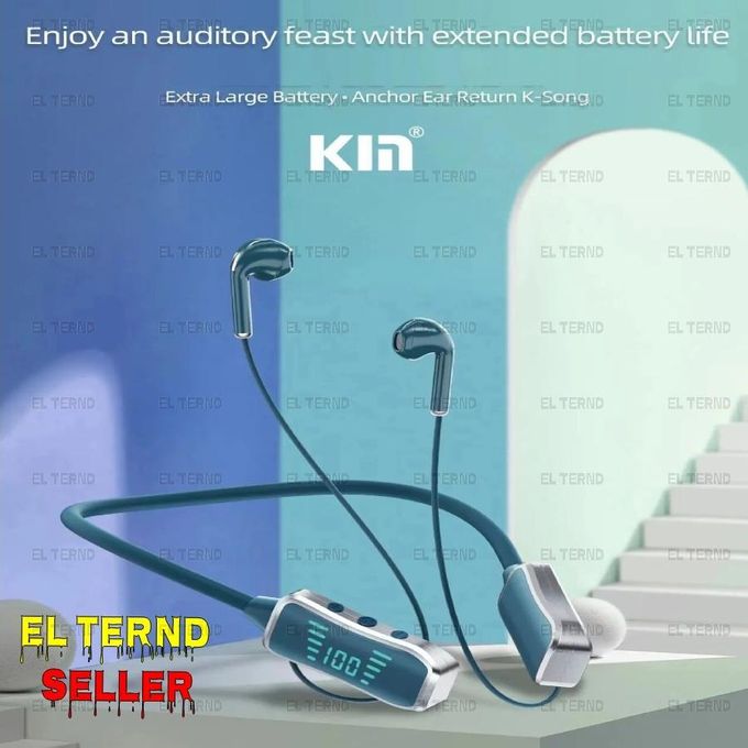 سماعة رياضية kL50 مع شريط خلف العنق، عرض صوت استريو وميكروفون من EL ...