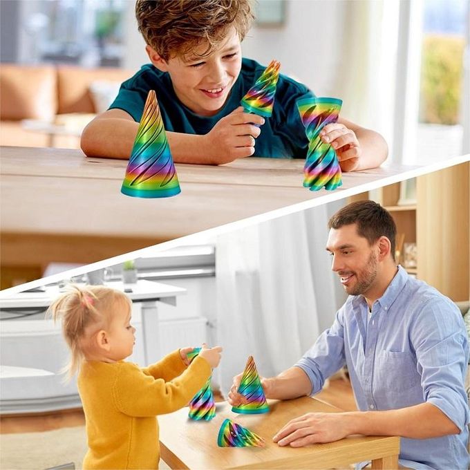 Impossible Cone-3D Printed Spiral Cone Fidget Toy, Helix Nut Spiral ...