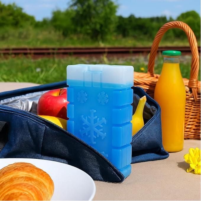 2 Reusable Gel Ice Pack / Cooler Freeze Block for Lunch