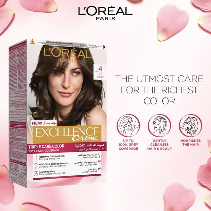 eal Paris Excellence Crème Hair Color - 4 Brown - L'Oreal Paris - Jumia ...