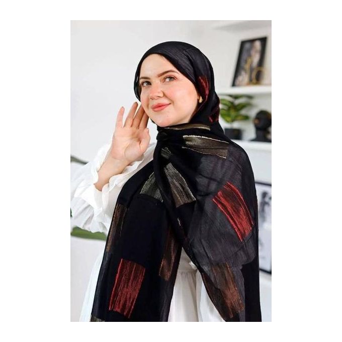 Iranian Modal Evening Scarf in Gold – Soft Treated Cotton