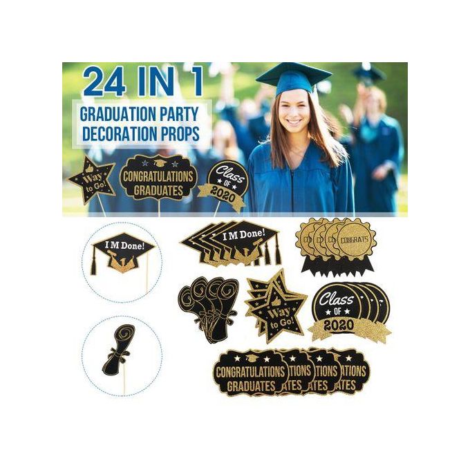 تسوق Graduation Party Photo Booth Props Congrats Class Of 2020 ...