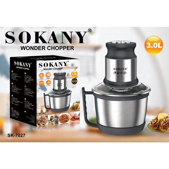 Mini Wonder Chopper 800 Watt 3 LITTER From Stainless Steel - Sokany ...