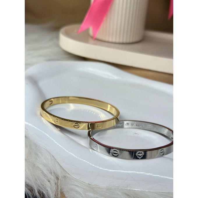Love Bangles Set - Silver for Men & Gold for Women - Generic - Jumia Egypt