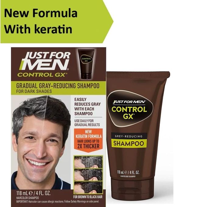 Control GX Grey Reducing Shampoo, Gradually Colors Hair - Just For Men ...