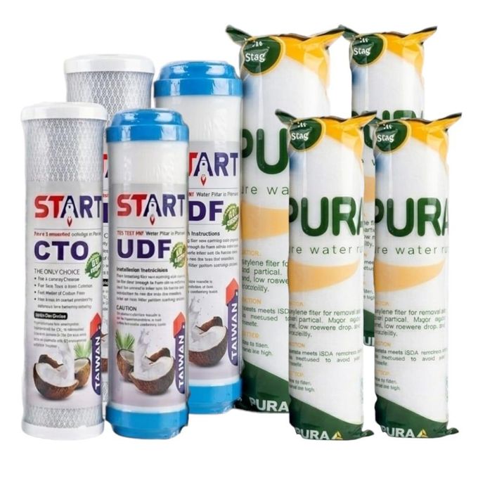 Imported 8-piece water filter cartridge set (4 primary - 2