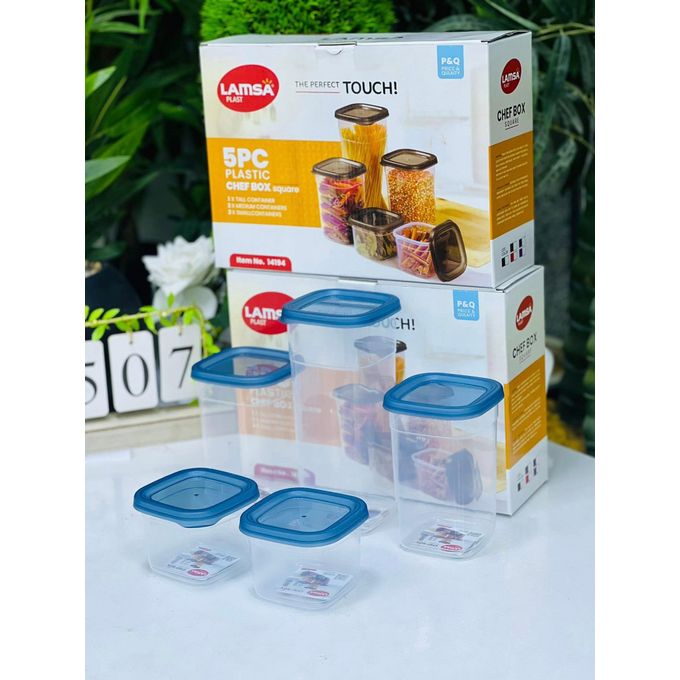 Chef Box Square - 5 Pcs. - Lamsa Plast - Jumia Egypt