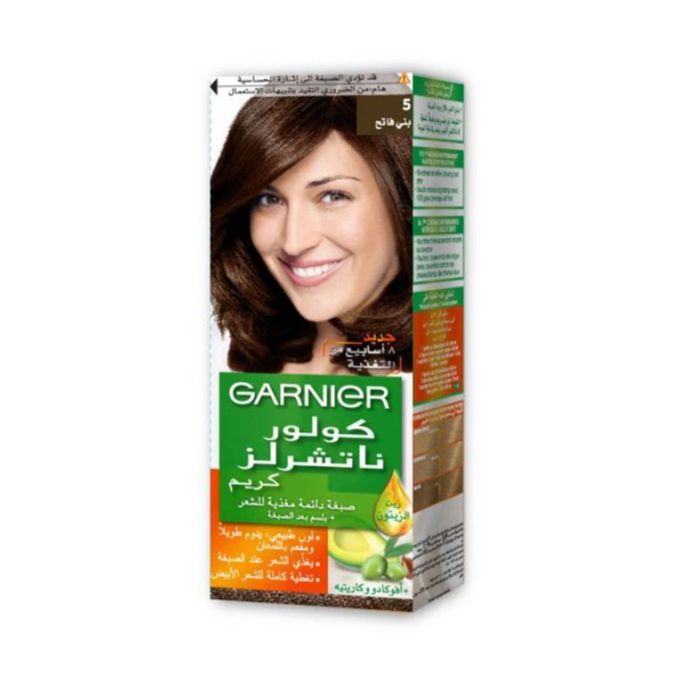 Color Naturals Permanent Crème Hair Color - 5 Light Brown - Garnier ...