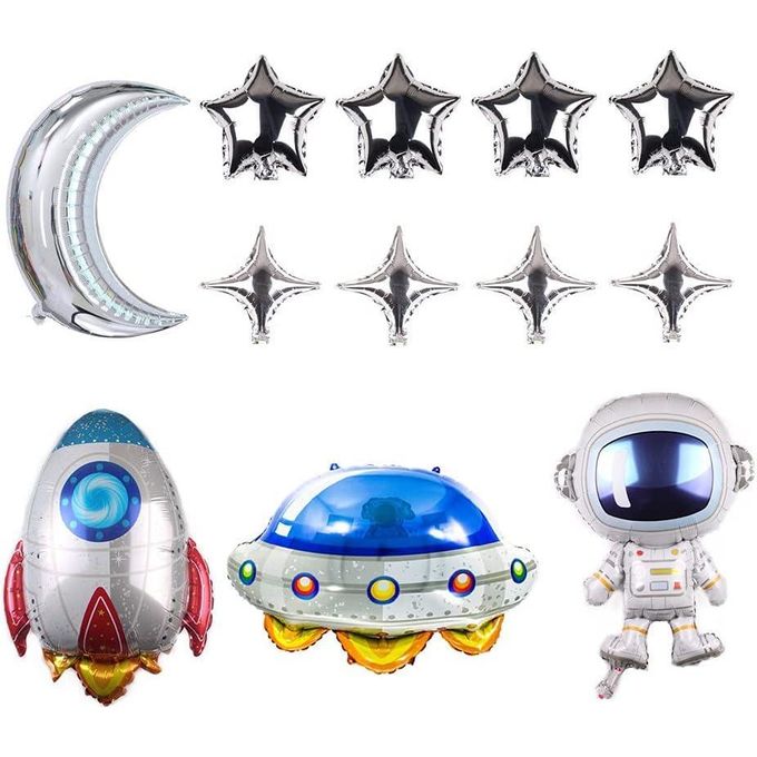 My Pet Elephant 12 Pcs Outer Space Balloon Rocket Balloon Astronaut ...