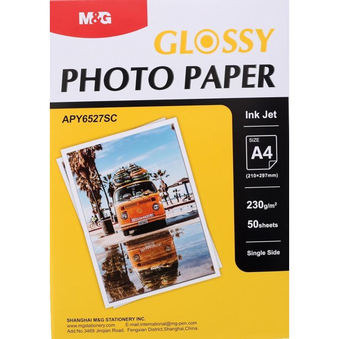 M&G glossy photo paper 230 gms - 50 sheet - A4 size - MG - Jumia Egypt