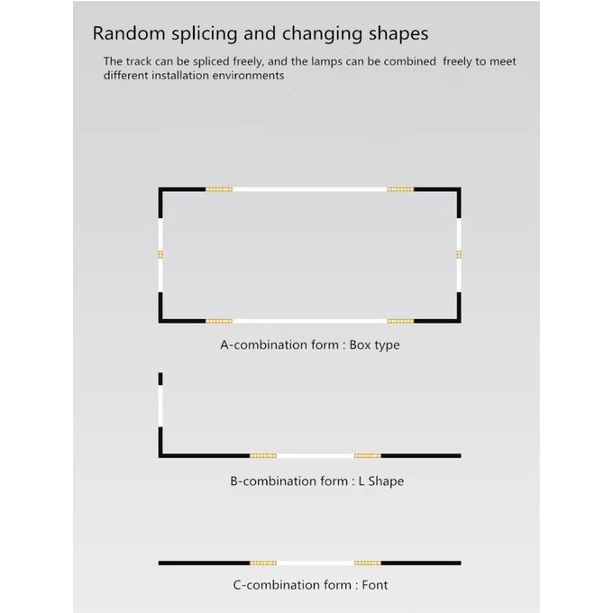 Magnetic track light system magnet ceiling recessed