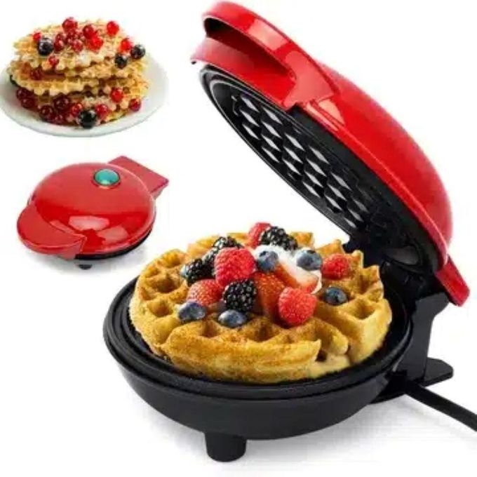 Mini Round Waffle Maker - Retro Non-Stick Waffle Maker for Home Cooking ...