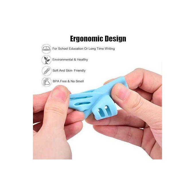 Children's Finger Guide, 13 Piece Pencil Grips with 3 Steps