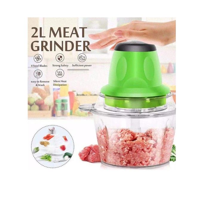 Chopper, Grinder, and Vegetable Cutter - 2 Liter Bowl with Stainless ...
