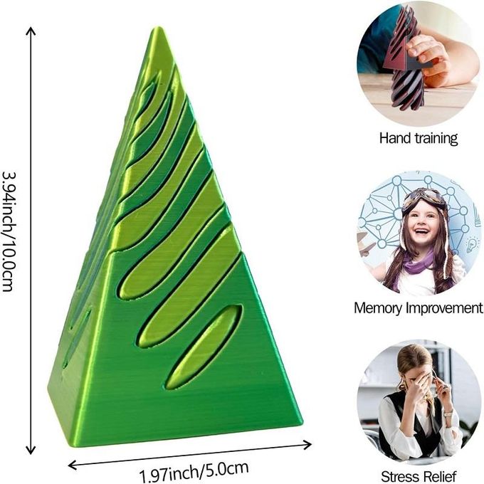 Impossible Pyramid Passthrough Sculpture-3D Printed Spiral Cone Fidget ...