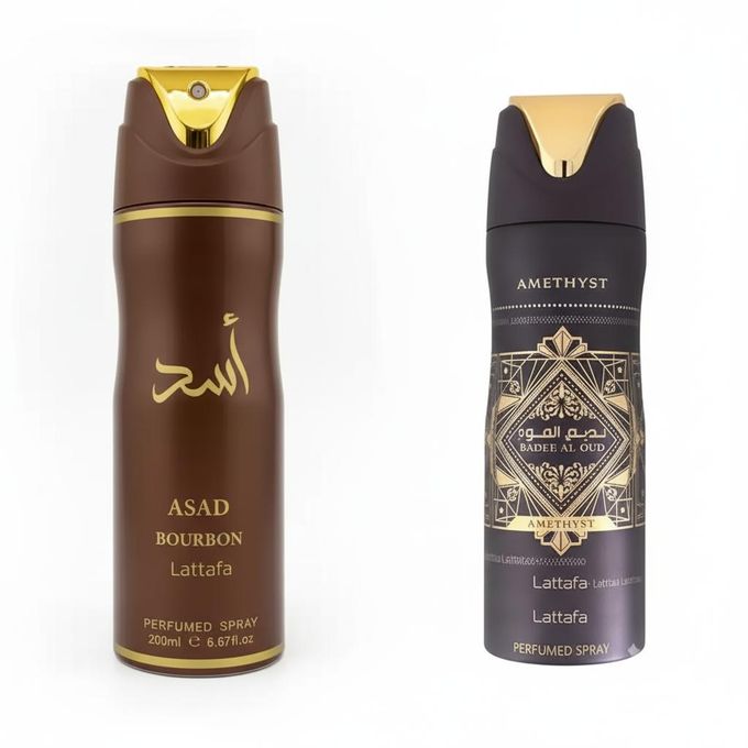 Spray Badi Al Oud from Latifa for both genders + Spray Asad Bourbon for ...