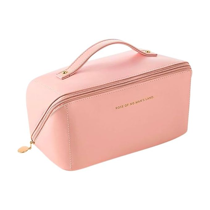 Leather Large Travel Cosmetic Bag- Pink - Generic - Jumia Egypt