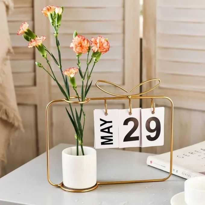 Metal Calendar With Porcelain Vase From FLAMINGO - Generic - Jumia Egypt